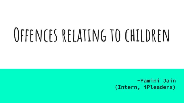 The Immoral Traffic (prevention) Act, 1956 | PPTX