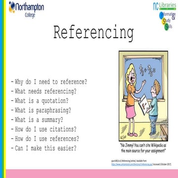 Referencing slides | PPTX