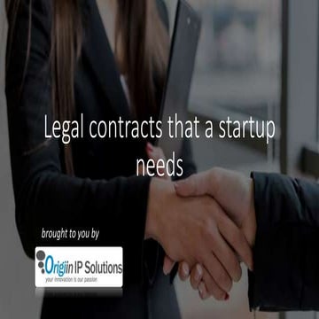 Legal contracts that a Startup needs | PPTX