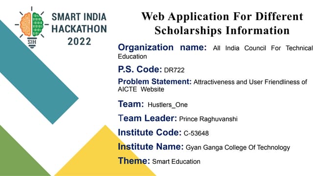 SIH HACKATHON ppt of 2025 india | PPTX