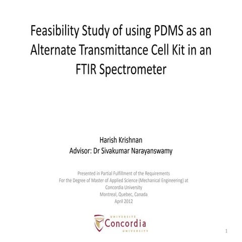 New studies on the feasibility of using pdms | PPT