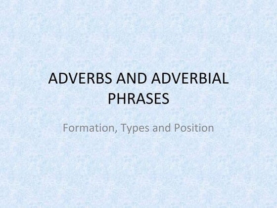 Adverbs | PPT