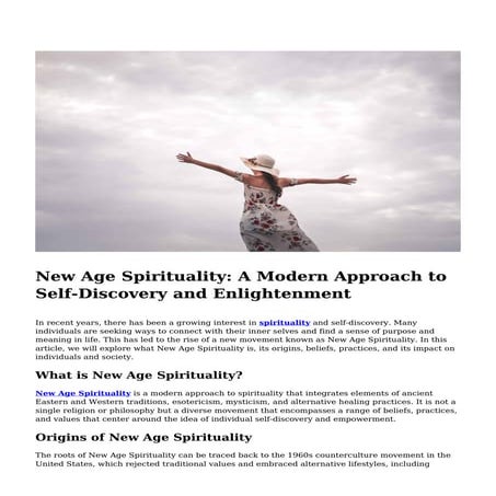 The New Age Movement and Culture | PDF