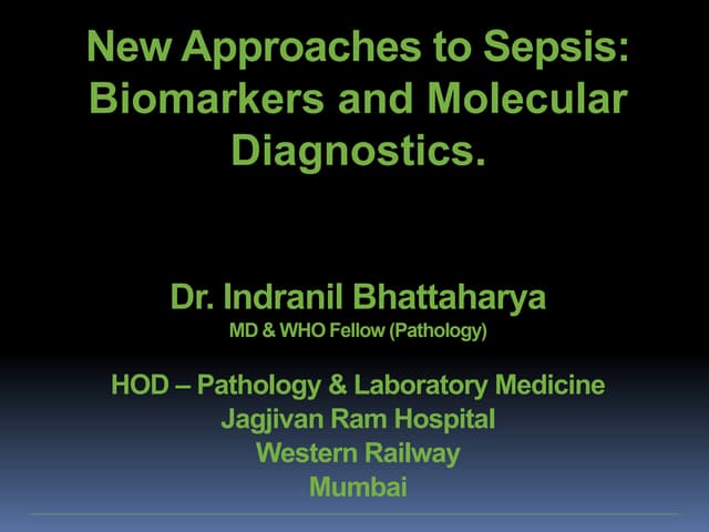 New Approaches To Sepsis Biomarkers And Molecular Diagnostics 1 Pptx