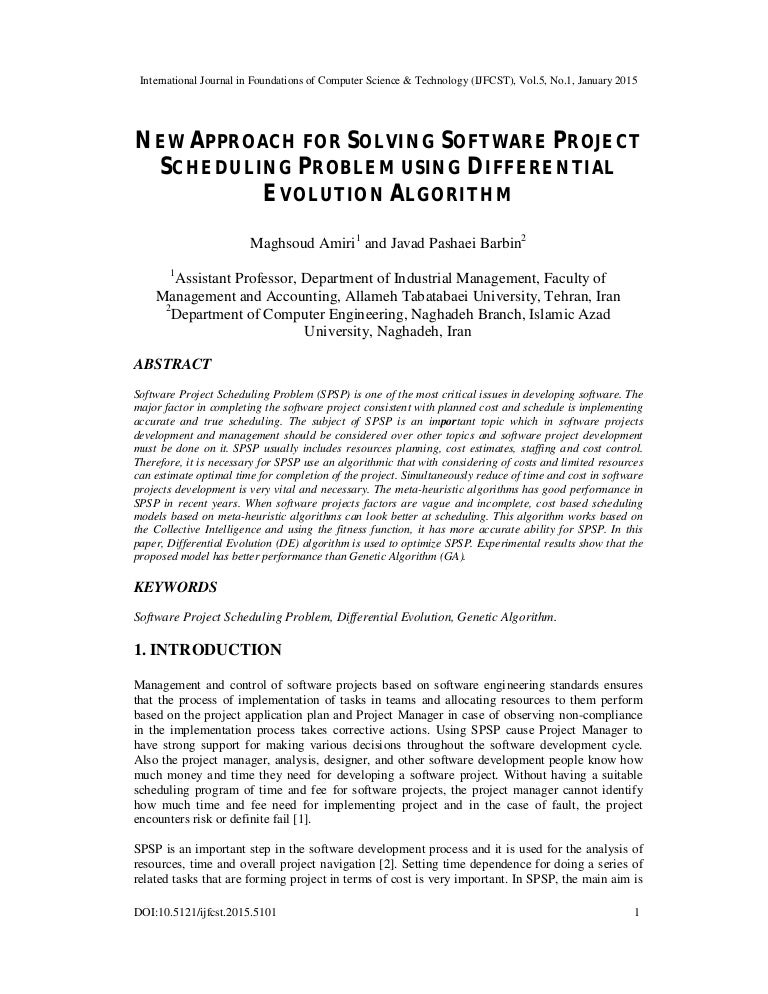 New Approach For Solving Software Project Scheduling Problem Using Di