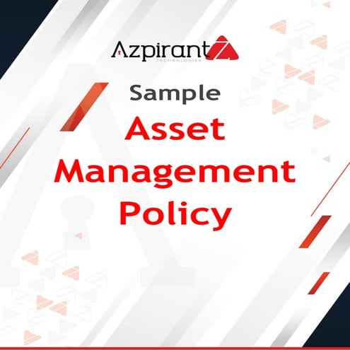 New Asset Management Policy Released 2025! | PDF