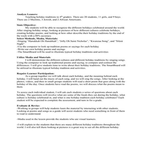 New assure lesson plan. | PDF