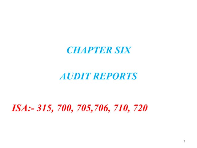 ISA: 700-Revised | PDF