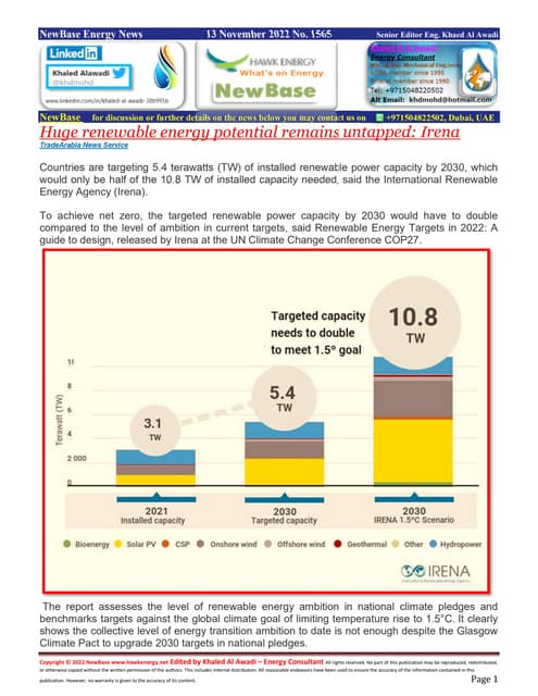 Newbase 13 November 2022 Energy News Issue 1565 By Khaled Al Awadipdf
