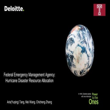 DELOITTE 2018 FEMA CASE COMPETITION | PPTX