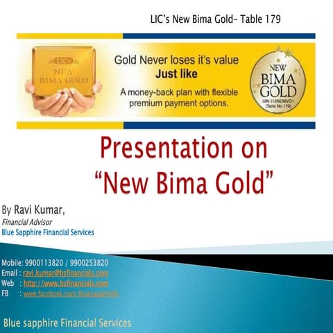 LIC's NEW BIMA GOLD | PPSX