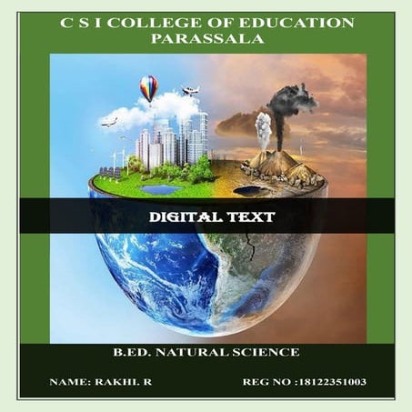 Digital text on pollution ,ci college parasalla | PDF | Free Download