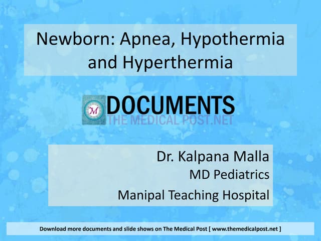 Apnea of prematurity | PPTX