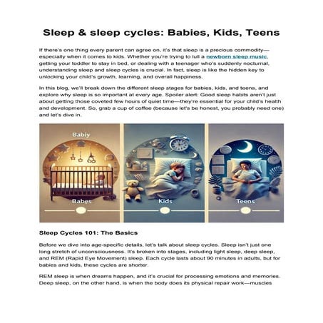 Sleep & sleep cycles: Babies, Kids, Teens | PDF
