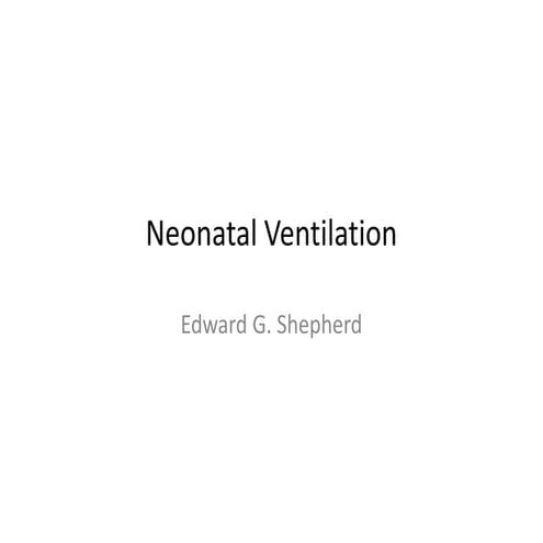 Newborn ventilation and care of the newborn | PDF
