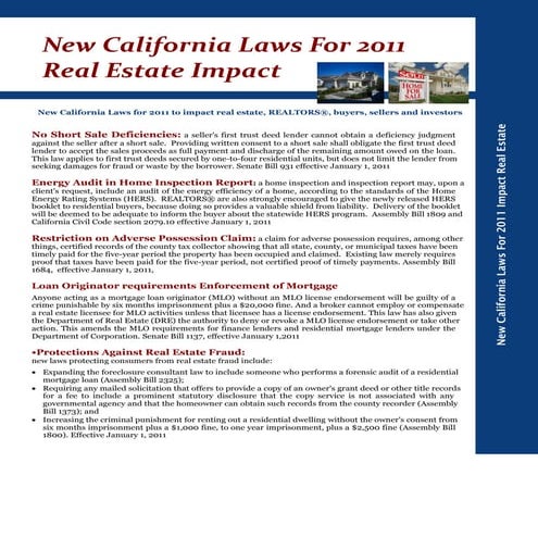 New california laws 2011 re | PDF