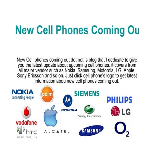 New cell phones coming out | PPT