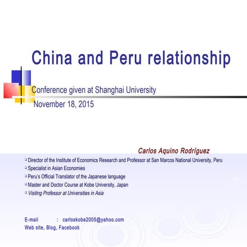 china and peru relations | PPT