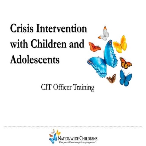Crisis Intervention with Children and Adolescents | PPT