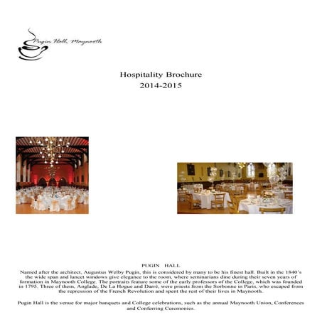 New conference menu 2014 15 | PDF