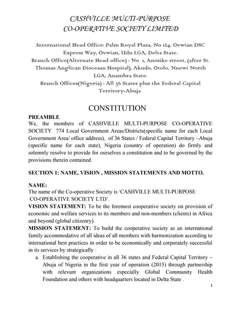 Creating a Constitution or By-Laws | PDF | Law