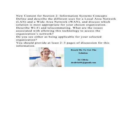 New Content for Section 2 Information Systems ConceptsDefine and .docx | Computer Networking ...