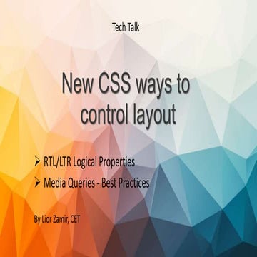 New CSS ways to control layout | PPT
