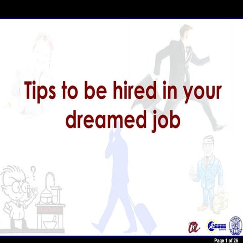 Tips to get a job | PPT | Resume Writing and Advice | Job Search