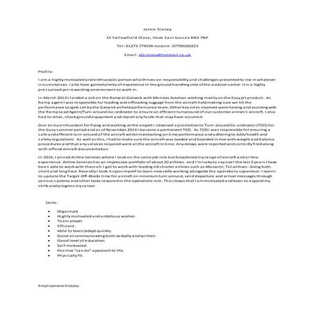 Julie Workman CV 2016 aviation | DOCX
