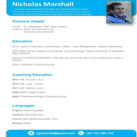 CV Nicholas Marshall | DOCX