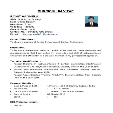 New cv rohit | DOC