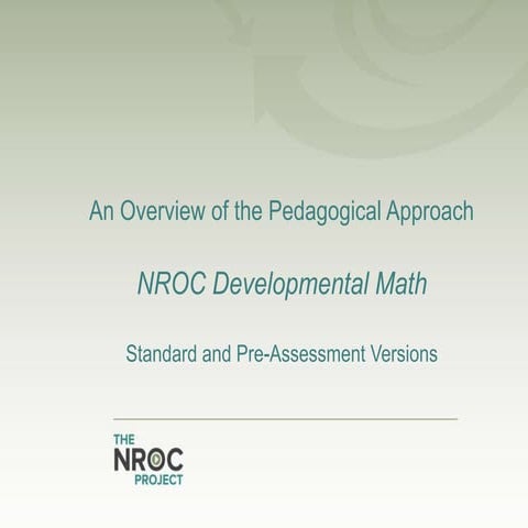 New Dev Math Approach For Nro Cmath Posted Ppt