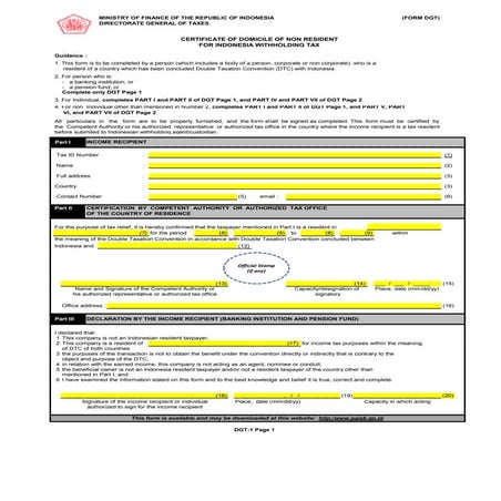 New dgt form per 25 (20190101) | PDF
