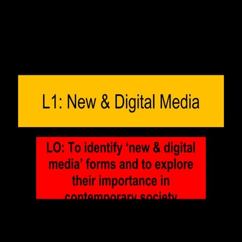 New digital media lessons | PPT