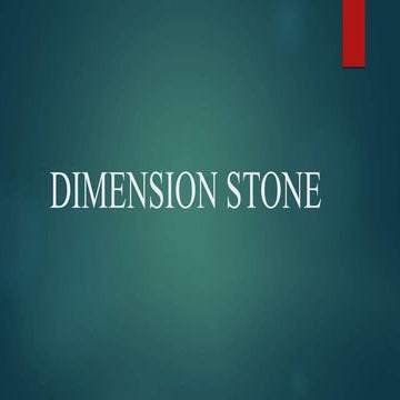 New Dimension Stone | PPTX