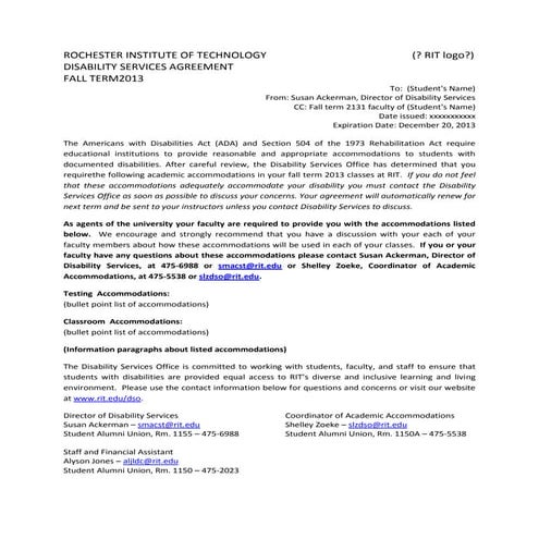 Sample Disability Services Agreement | DOCX