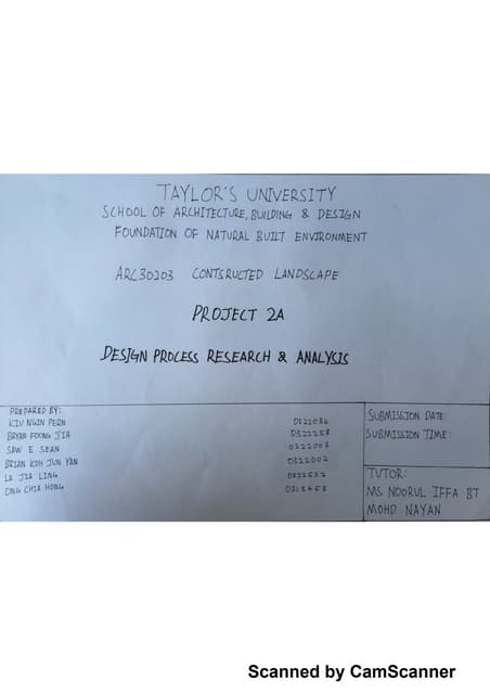 Constructed Landscape: Project 2a II | PDF