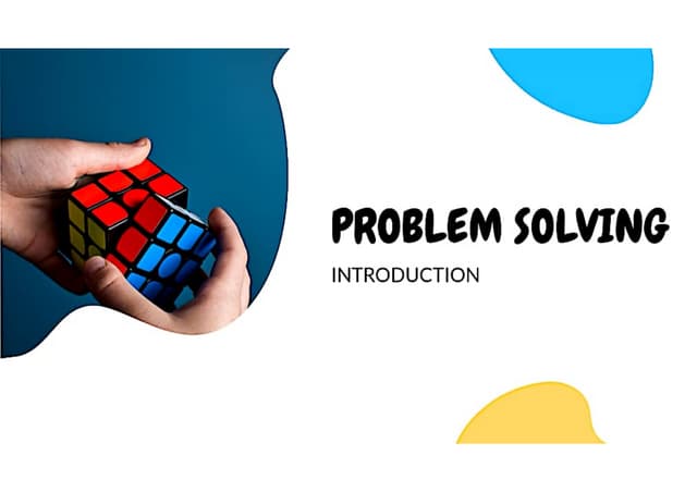 Problem Solving Introduction And Types Of It Ppt