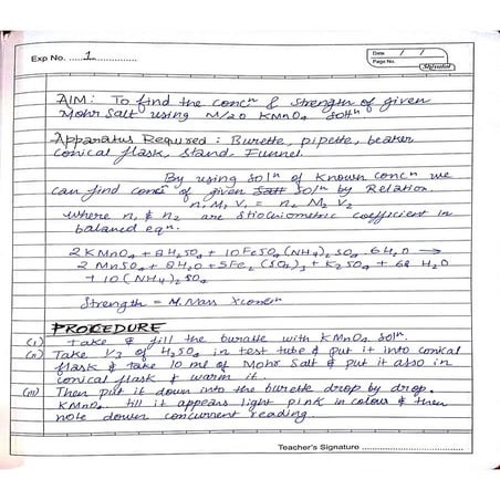 chemistry Practical Class 12th CBSE. | PDF