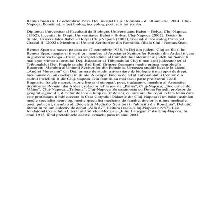 Remus Span - Studii | PDF
