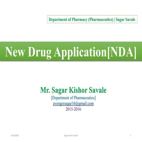 New Drug Application [NDA] | PPTX