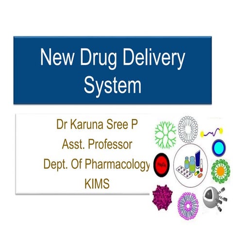New drug delivery systems | PPTX