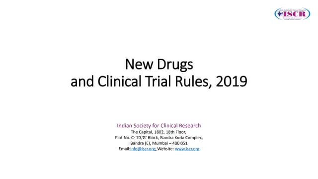 NDCT Rules, 2019 CDSCO New Drugs and Clinical Trials Rules Guides.pdf