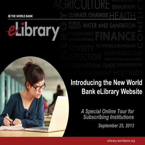 Introducing the New World Bank eLibrary Website. | PPT
