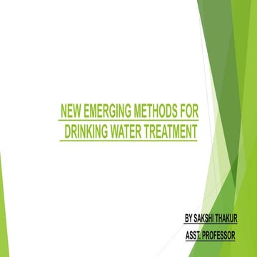 New emerging water treatment methods | PPTX