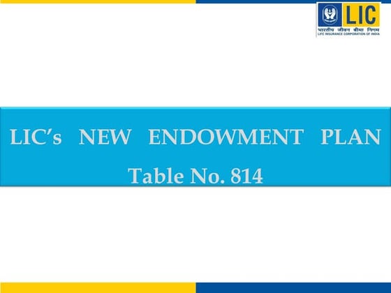 LIC New Jeevan Anand Plan Table No 815 | PPTX
