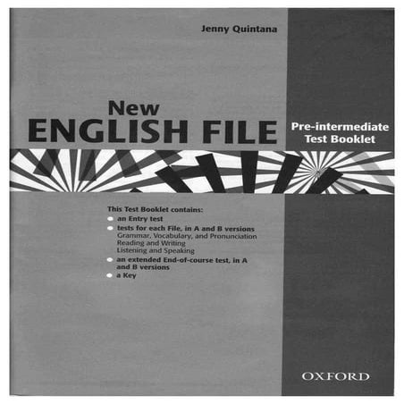 New english file_preintermediate_test_booklet | PDF