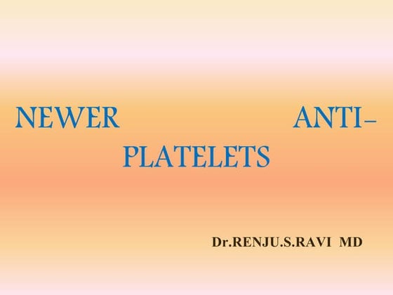 Antiplatelet drug comparison chart | PDF