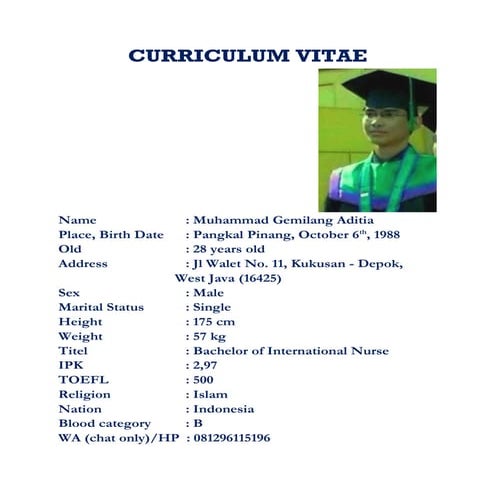 Newest gemilang's cv [2017 updated] | PDF