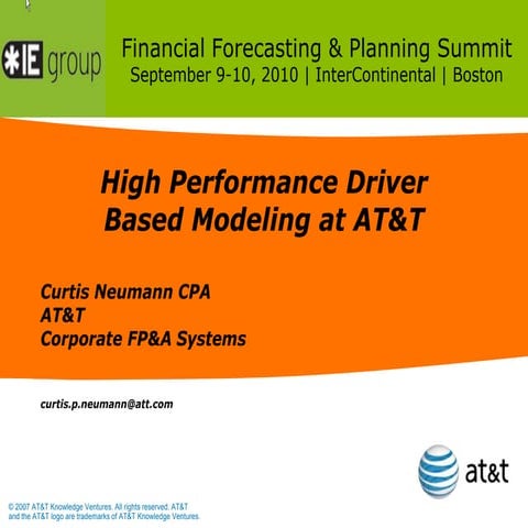 High Performance Driver Based Modelingat Att | PPT